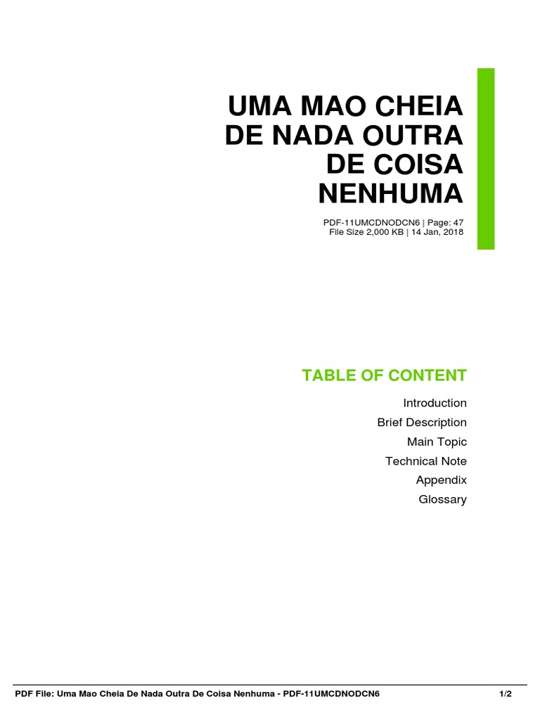 Uma Mao Cheia de Nada Outra de Coisa Nenhuma PDF Aws Compress | PDF | Computer Data ...
