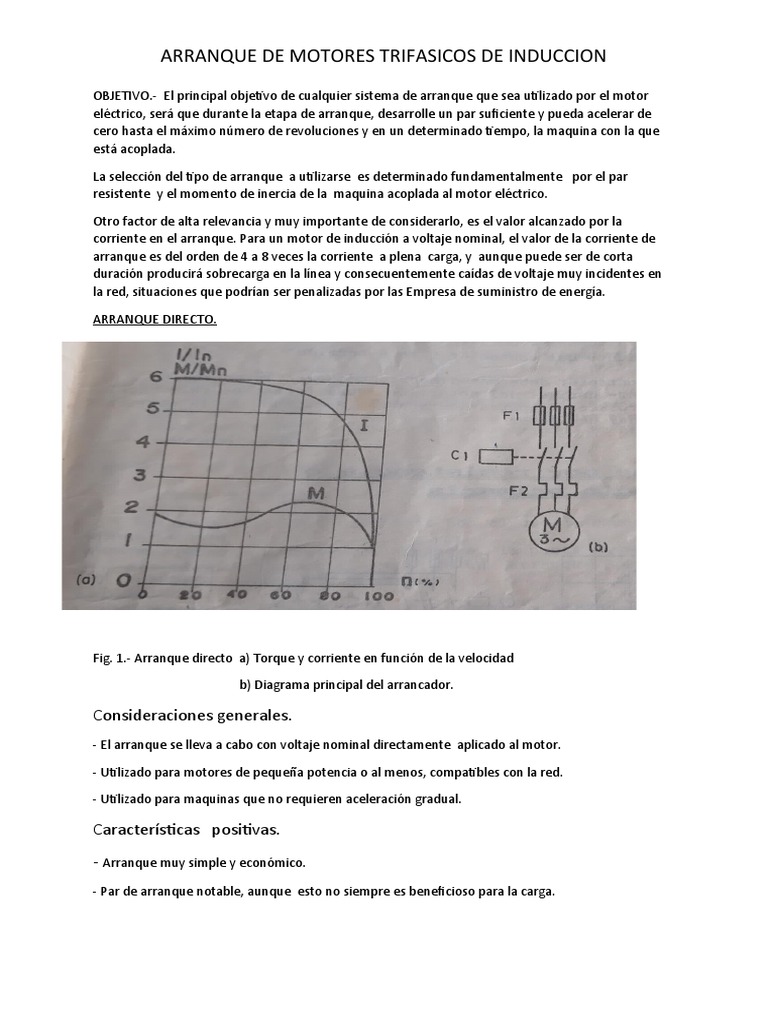 Tipos de Arranque Motores Trifasicos | PDF | Corriente eléctrica | Motor eléctrico