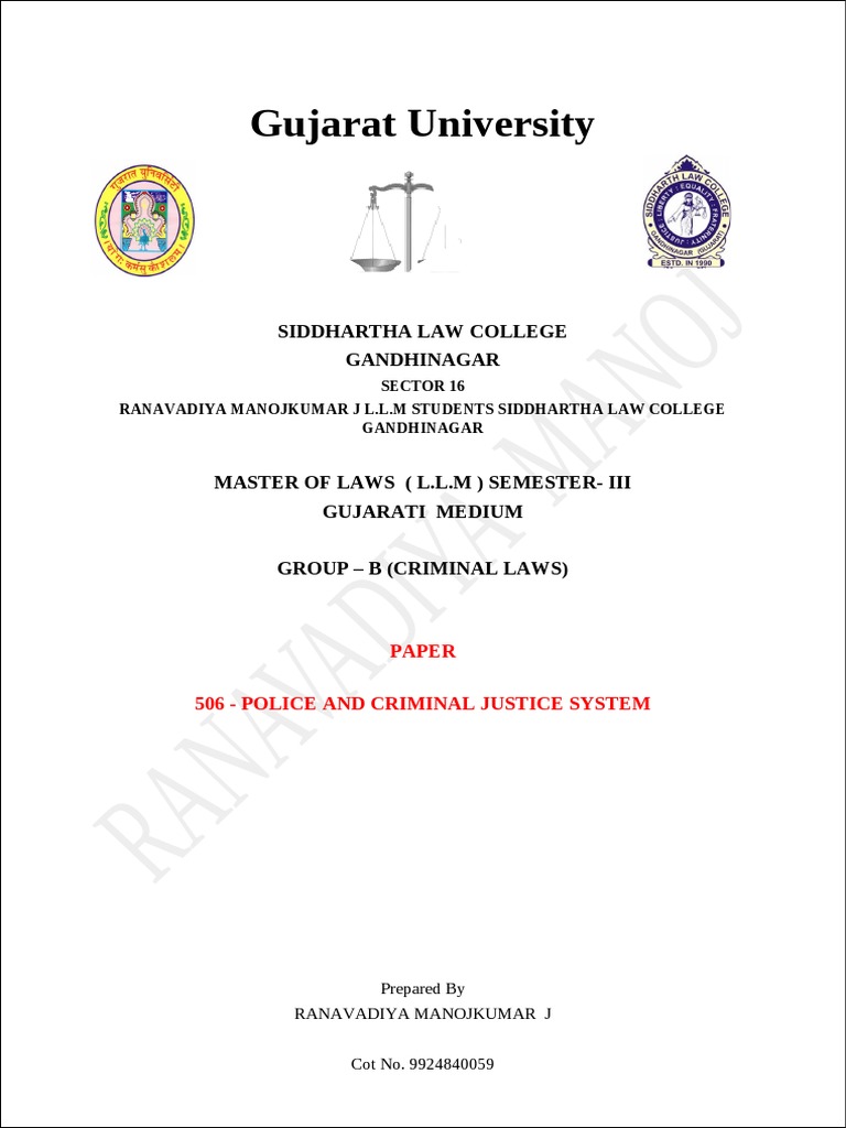 506-Police and Criminal Justice System | PDF