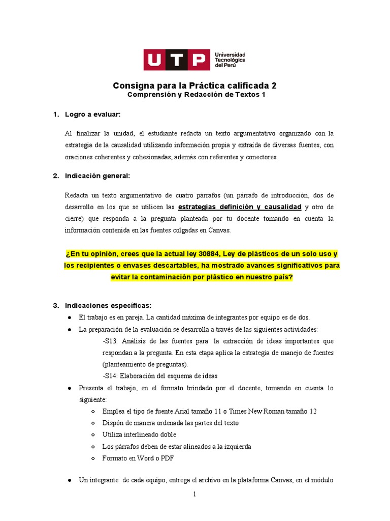 GC - N01I - PC2Consigna - 22C2A (1) FINAL GRUPO10 | PDF | El plastico | Contaminación