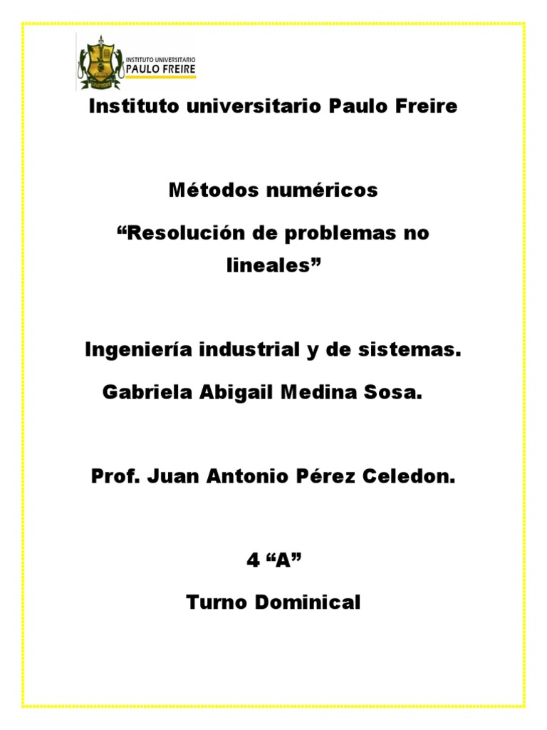 Proyecto Metodos Numericos | PDF | Ecuaciones | Objetos matemáticos