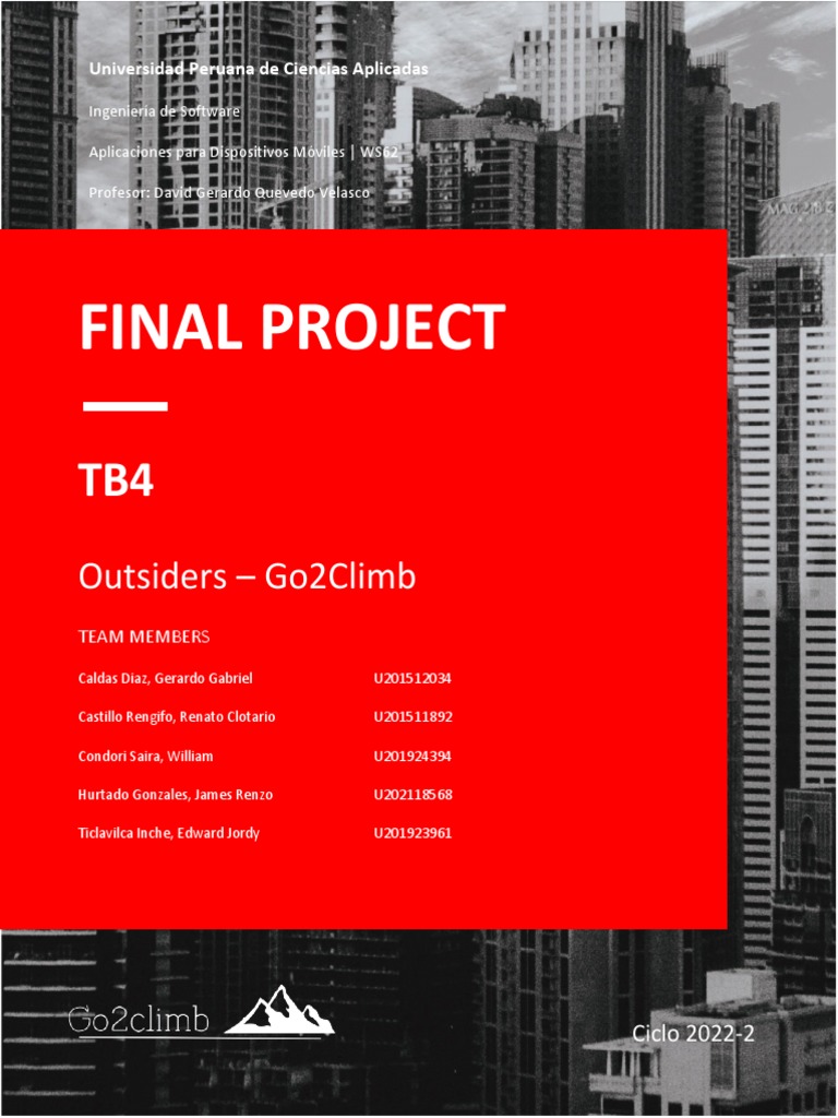 Proyecto Go2Climb: Desarrollo Móvil | PDF | Turismo | Software