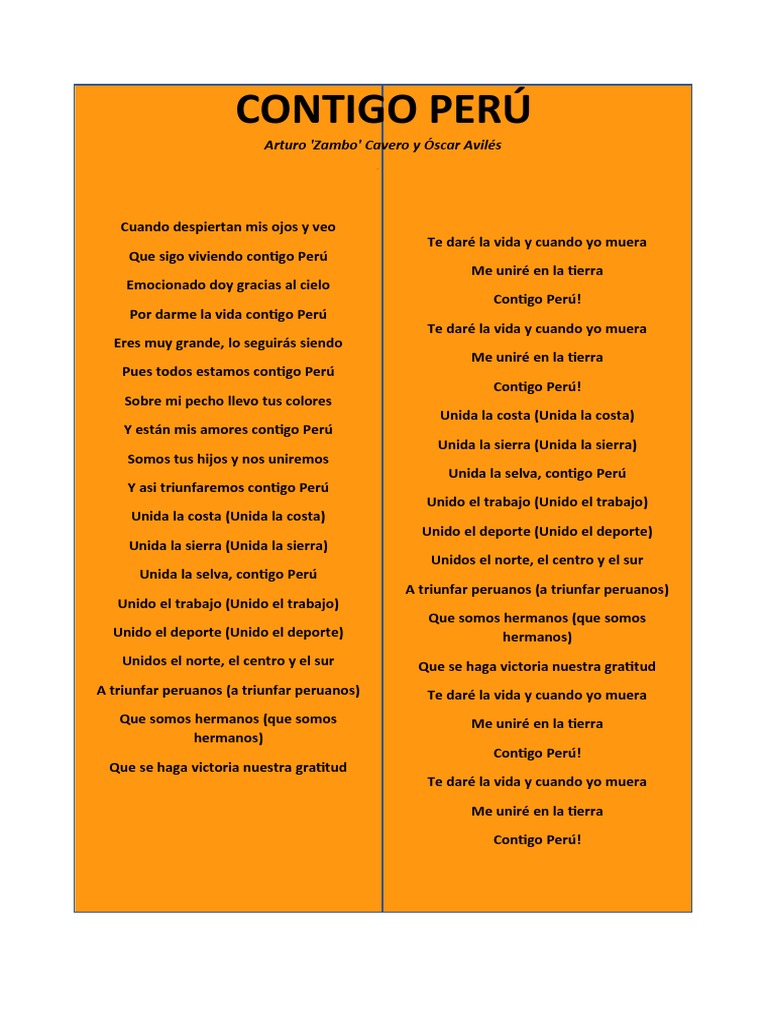 Canciones peruanas que celebran el amor y la unidad nacional | PDF | Perú