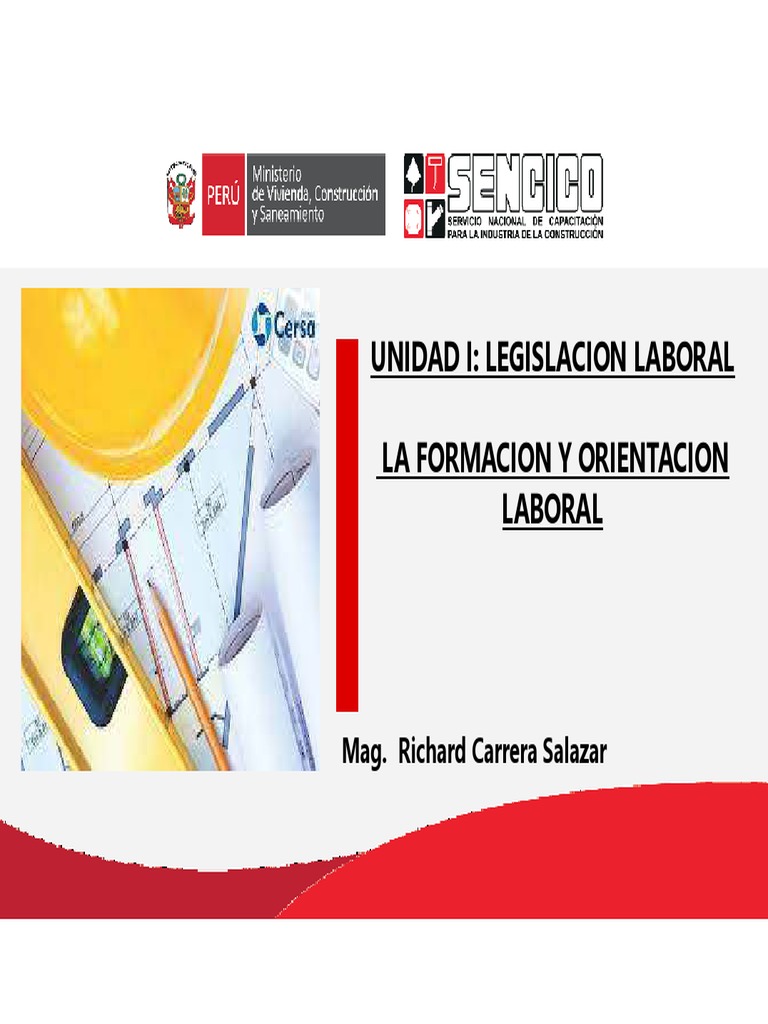 Diapositiva 01 - Formacion y Orientacion Laboral | PDF | Desarrollo profesional | Derecho laboral