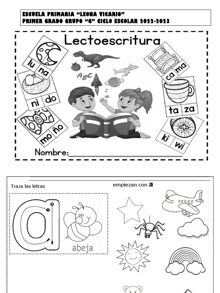 Cudernillo Lectoescritura Primer Grado | PDF