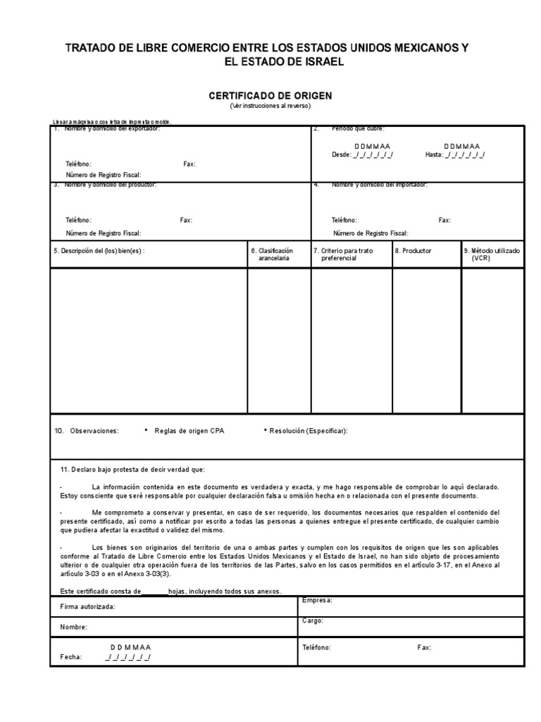 TLC Mexico-Israel | PDF