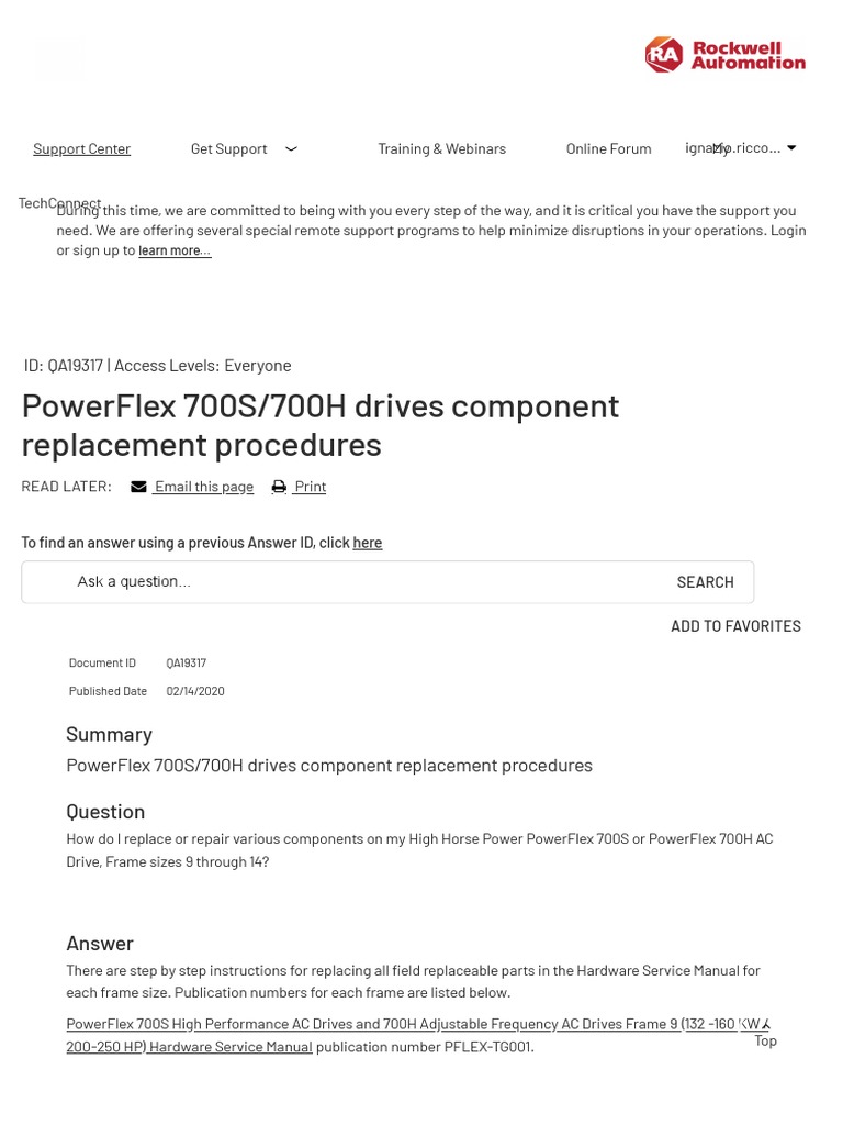 PowerFlex 700S - 700H Drives Component Replacement Procedures | PDF | Implied Warranty ...
