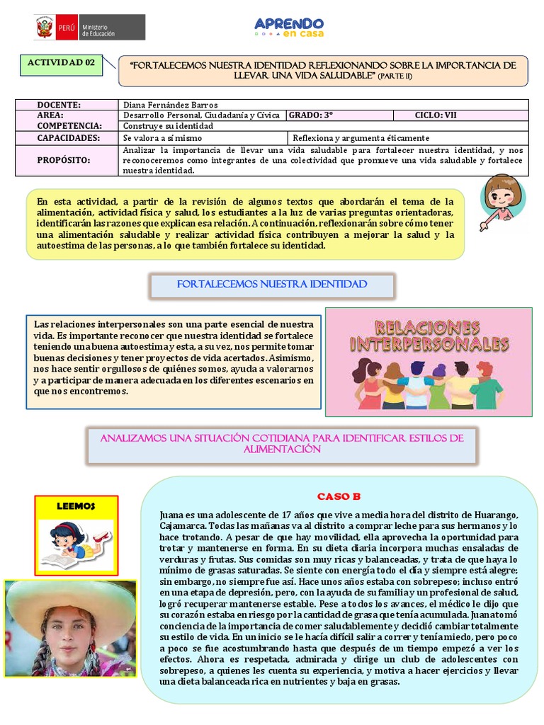 Vida Saludable y Fortalecimiento de Identidad | PDF | Obesidad | Ciencias de la Salud