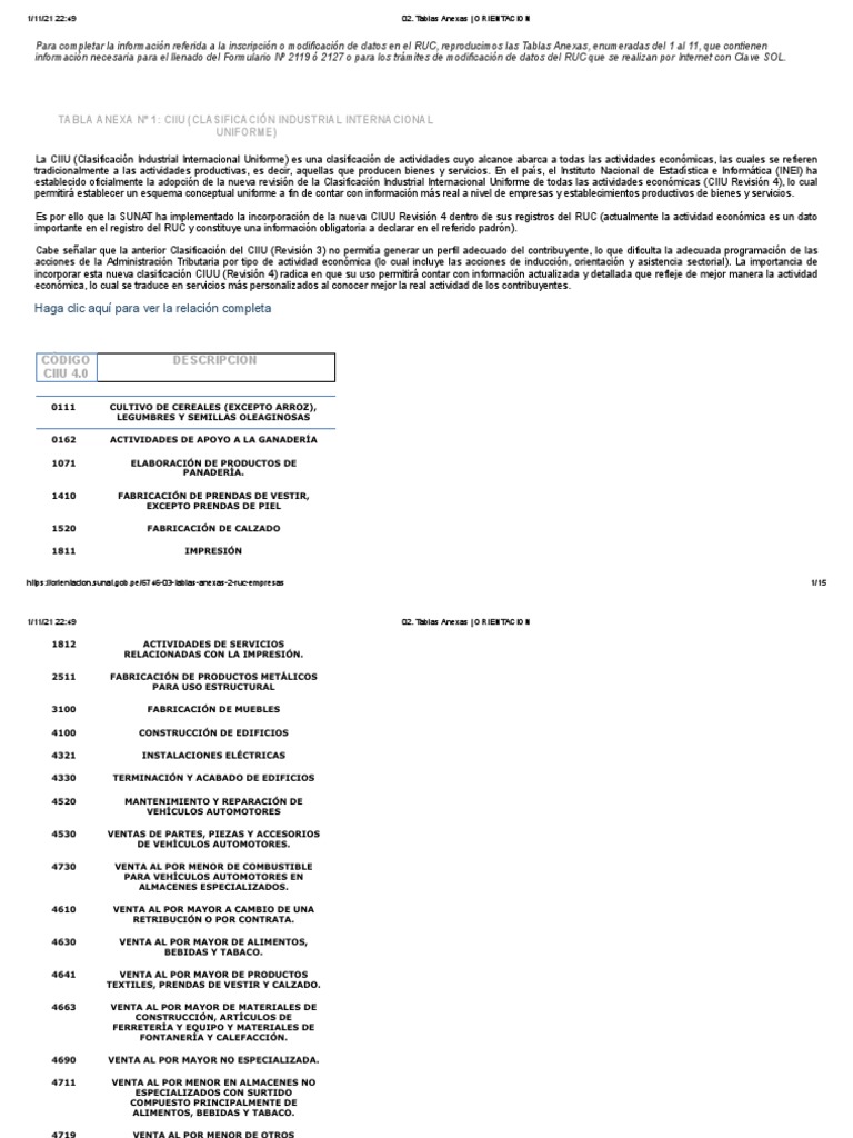Guía completa de la CIIU Revisión 4 para el RUC | PDF | Transporte | Economias