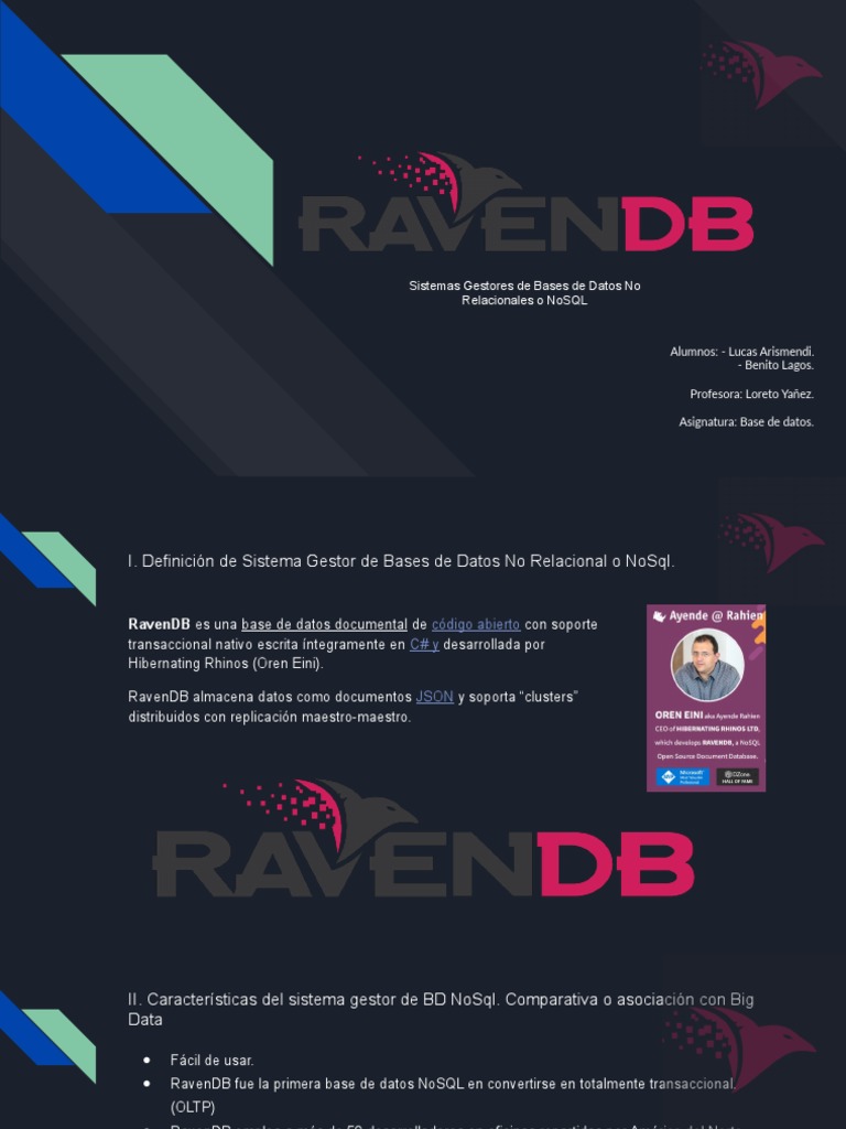 Introducción a RavenDB NoSQL | PDF | No Sql | Computación en la nube