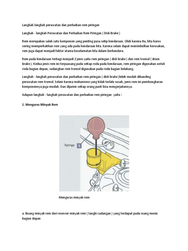 JS 1 Perawatan Berkala Disc Brake | PDF