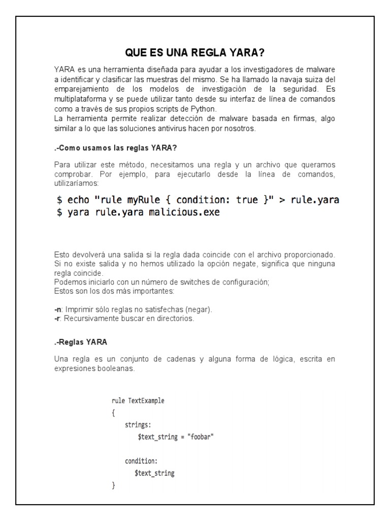 Regla Yara, Sigma y Practica Loki | PDF | Malware | Archivo de computadora