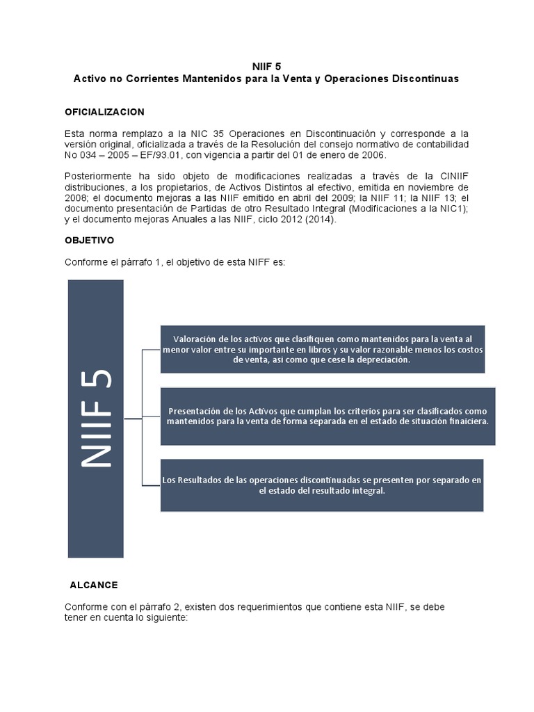 NIIF 5 - Grupo4 | PDF | normas internacionales de INFORMACION ...