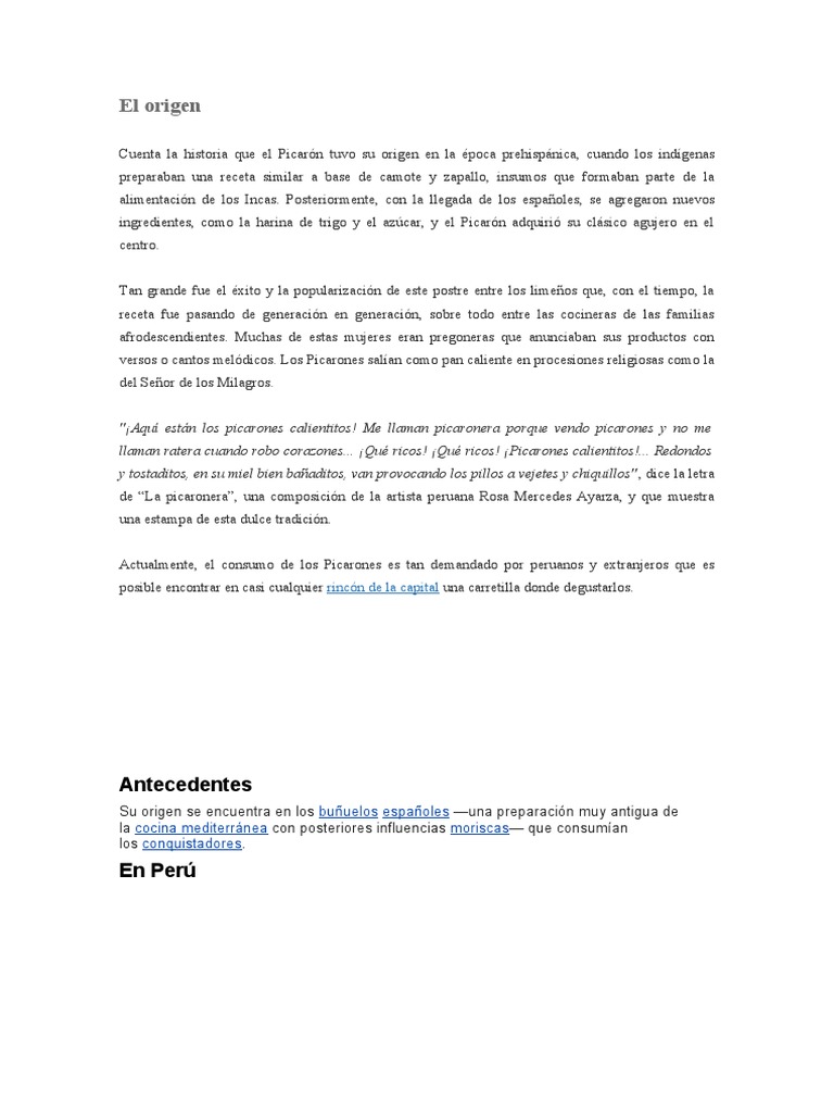 El Origen | PDF | Alimentos | Cocina