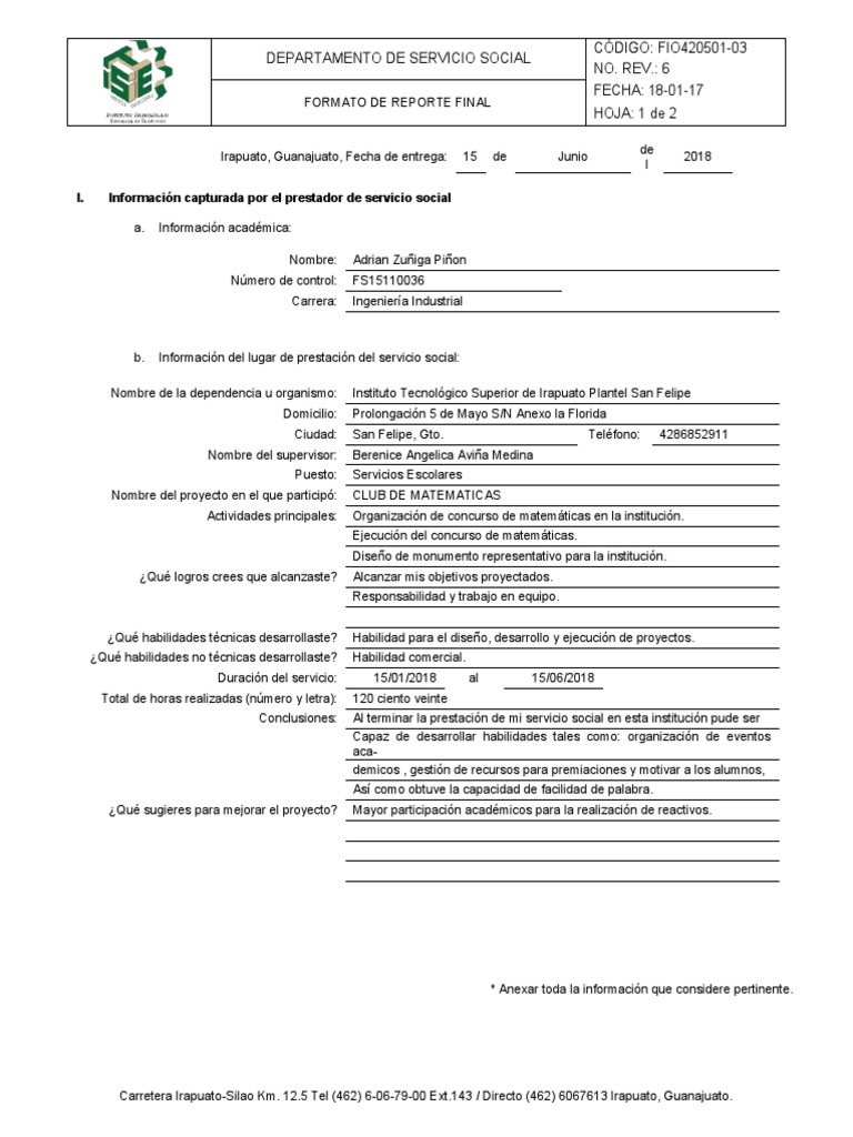 FIO420501-03 Reporte Final | PDF