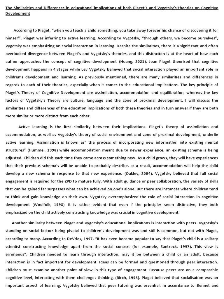 The Similarities and Differences in Educational Implications of Both ... The Similarities and Differences in Educational Implications of Both ...