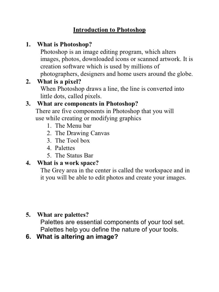 Introduction To Photoshop | Download Free PDF | Adobe Photoshop ...