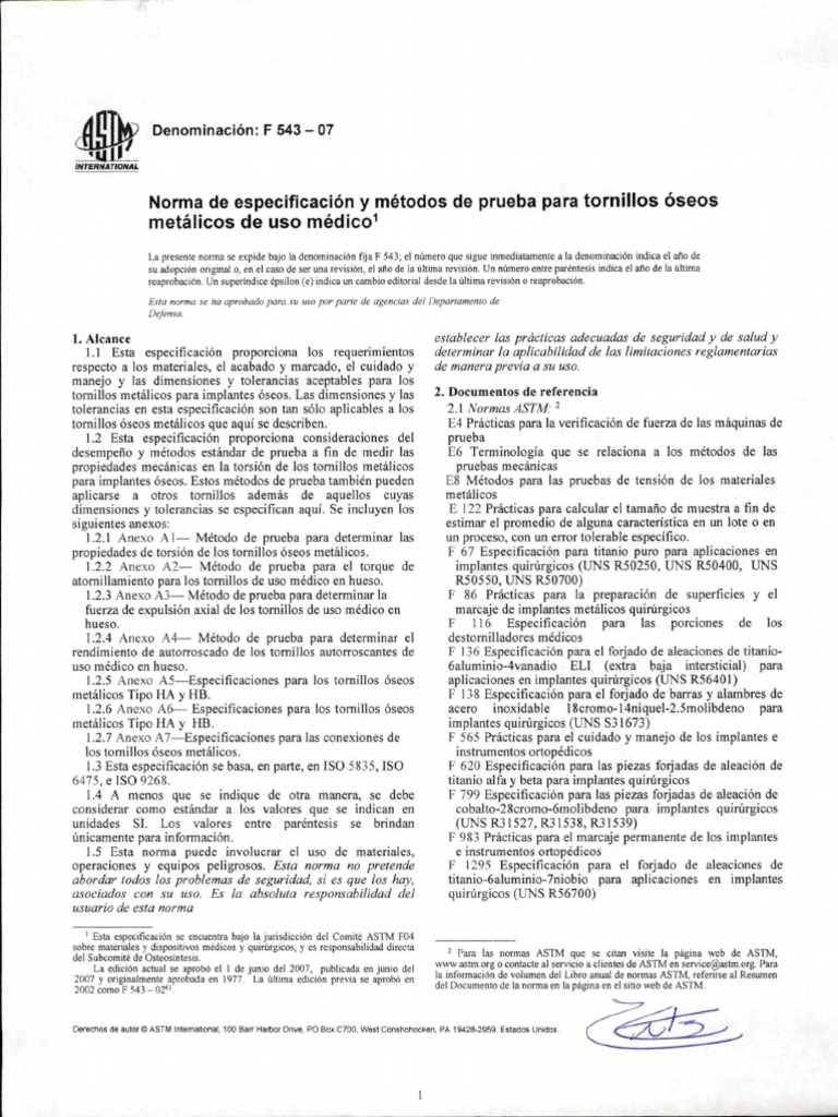 Astm F543 - 07 | PDF
