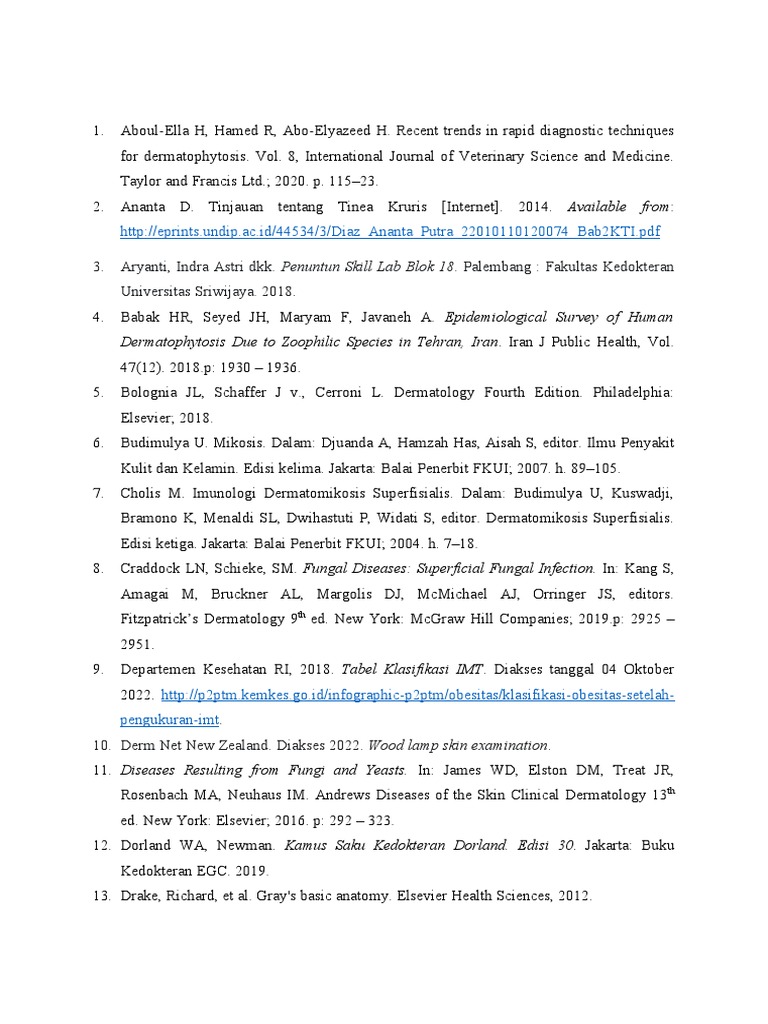 Daftar Pustaka 18a | PDF | Cutaneous Conditions | Organisms