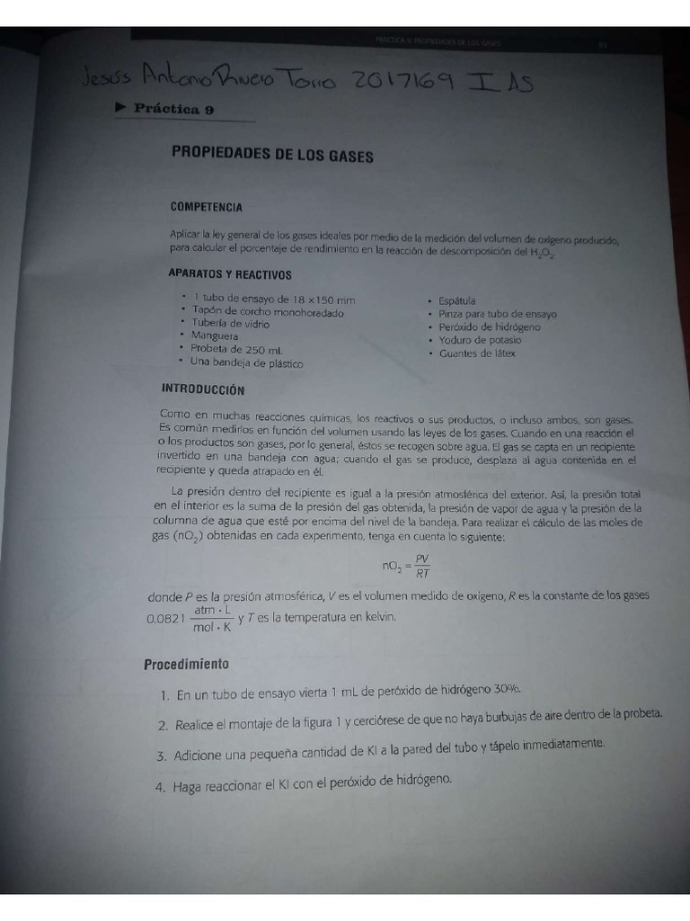 Práctica 9 - Lab Química | PDF