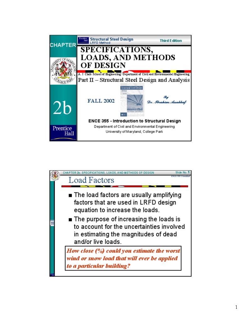 Specifications, Loads, and Methods of Design: Load Factors | PDF