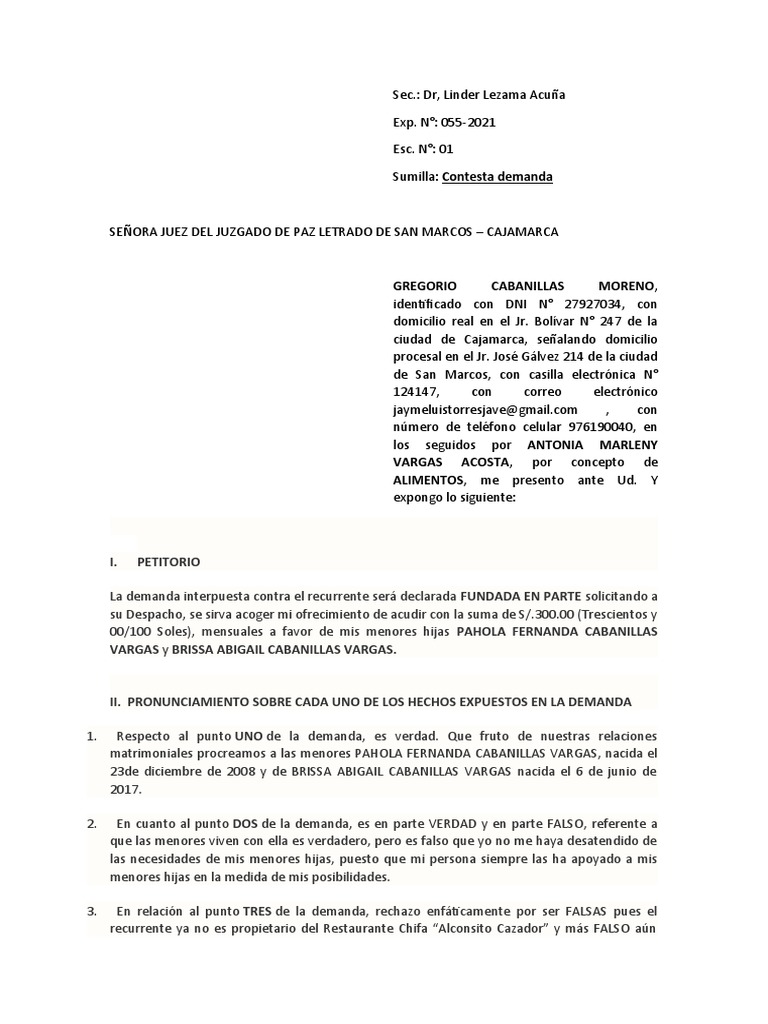 GREGORIO | PDF | Demanda judicial | Justicia