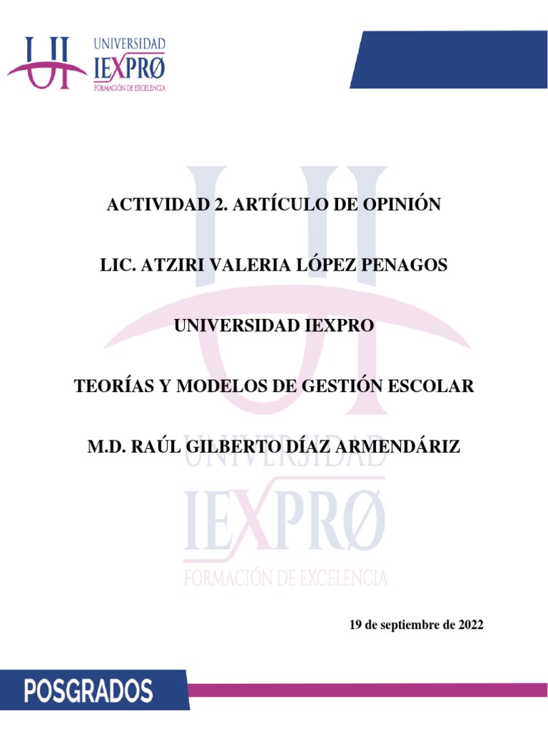 U2 Act2 López Penagos AtziriValeria | PDF | Método de enseñanza | Aprendizaje