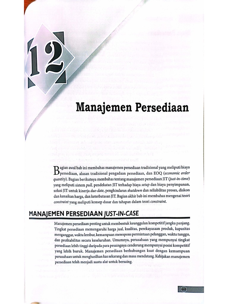 Akuntansi Manajemen (Manajemen Persediaan) | PDF
