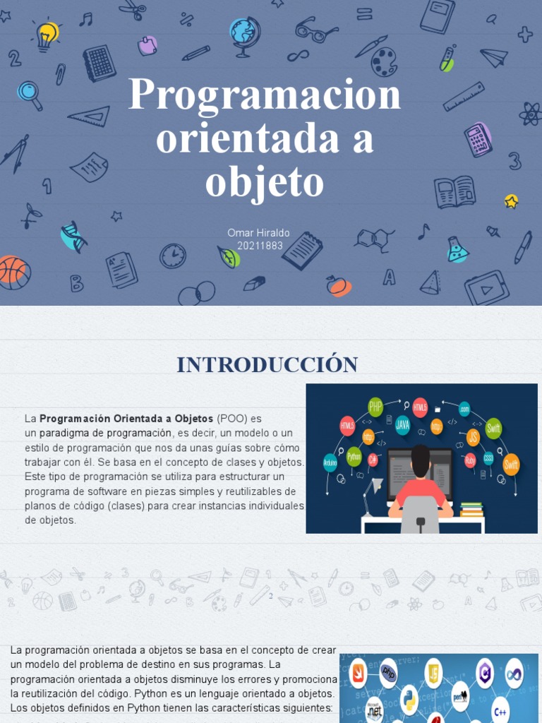Programacion Orientada A Objeto | PDF | Objeto (informática) | Programación orientada a objetos