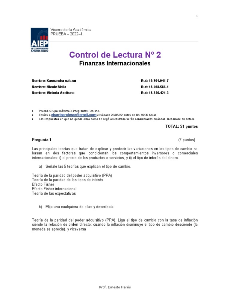 Control de Lectura 2 FI | PDF
