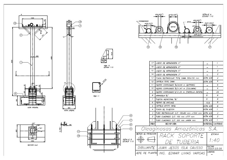 Rack Soporte de Tuberia | PDF