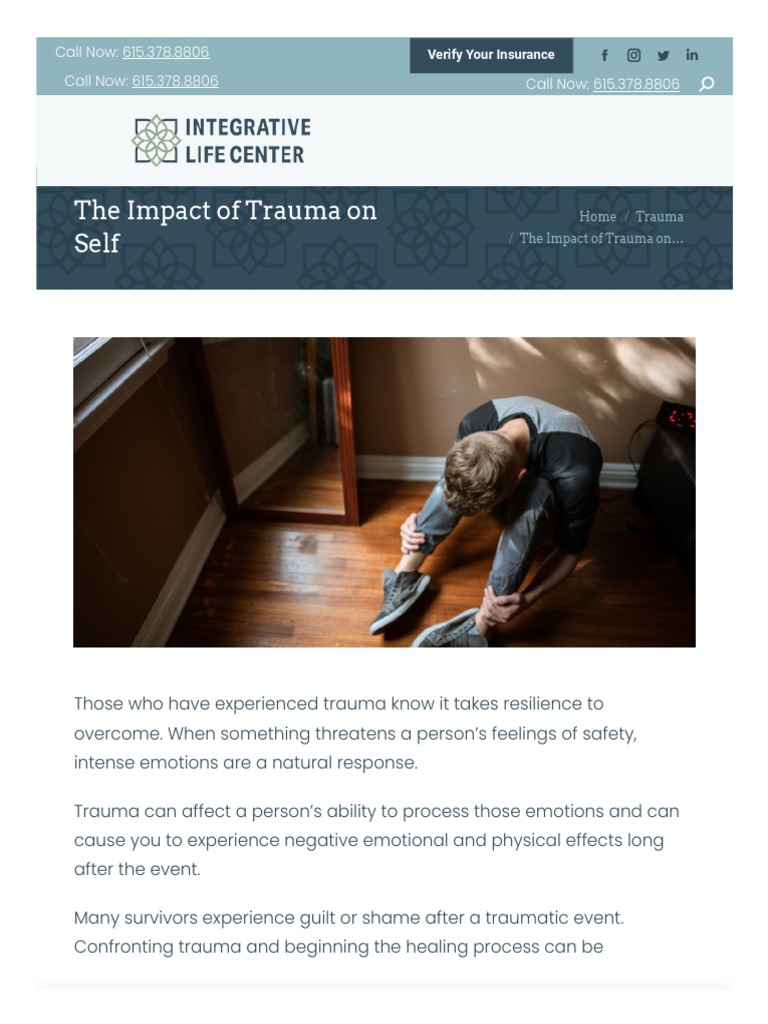 The Behavioral Impacts of Trauma On Self | PDF