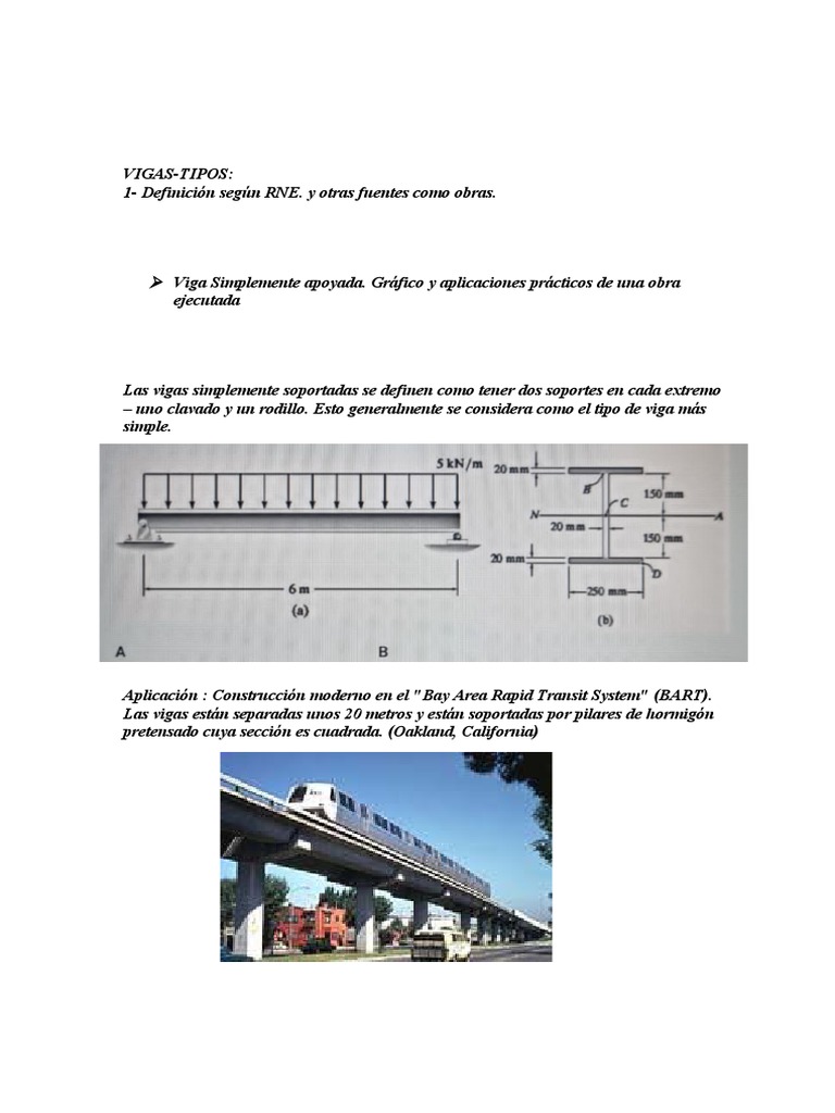 Tipos de Vigas en Construcción | PDF | Viga (Estructura) | Hormigón