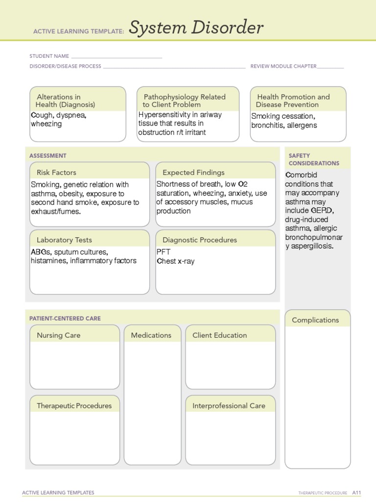 Asthma Template | PDF