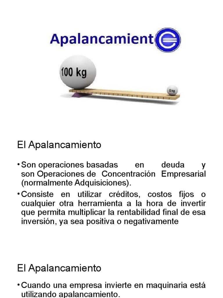 El Apalancamiento | PDF | Apalancamiento (Finanzas) | Tasa interna de retorno