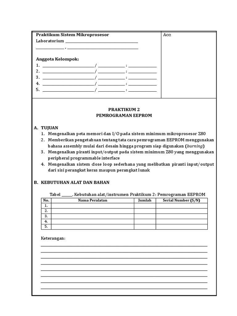 JobSheet - Praktikum Sistem Mikroprosesor - EEPROM Burning Z80 | PDF | Bisnis | Komputer