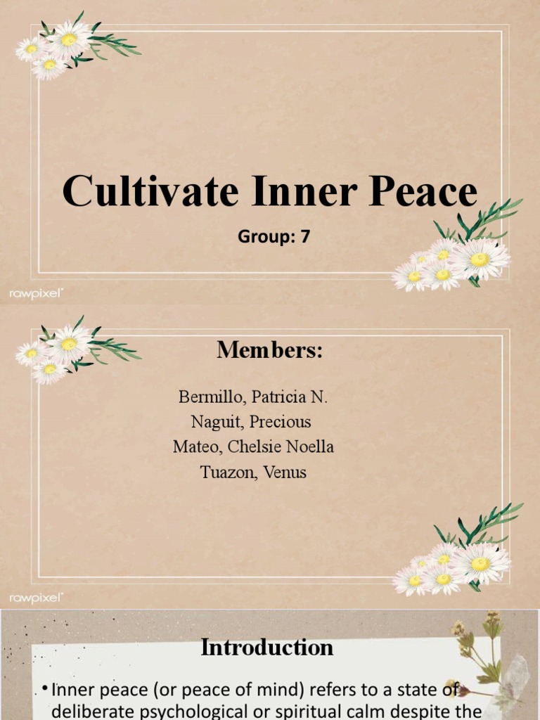 Cultivate Inner Peace | PDF