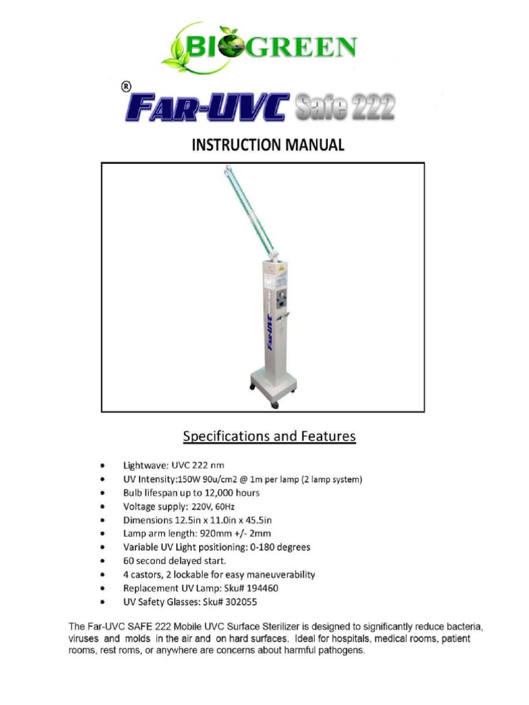 Far Uvc Manual | PDF