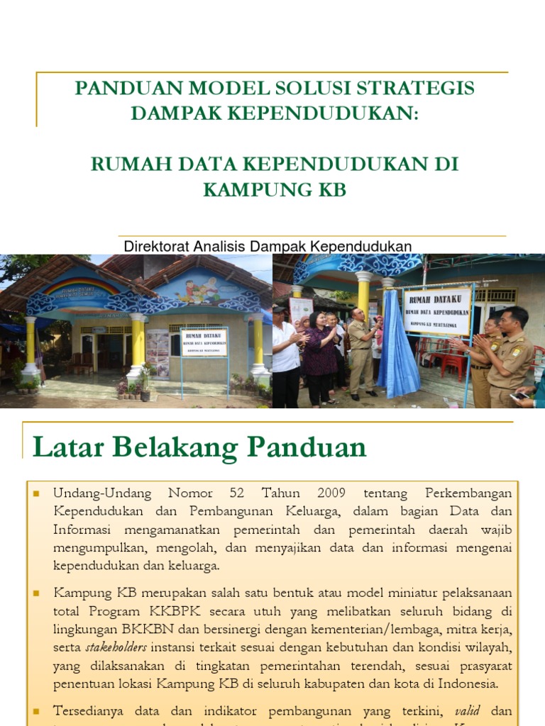 Panduan Rumah Data Kependudukan KB | PDF | Bisnis
