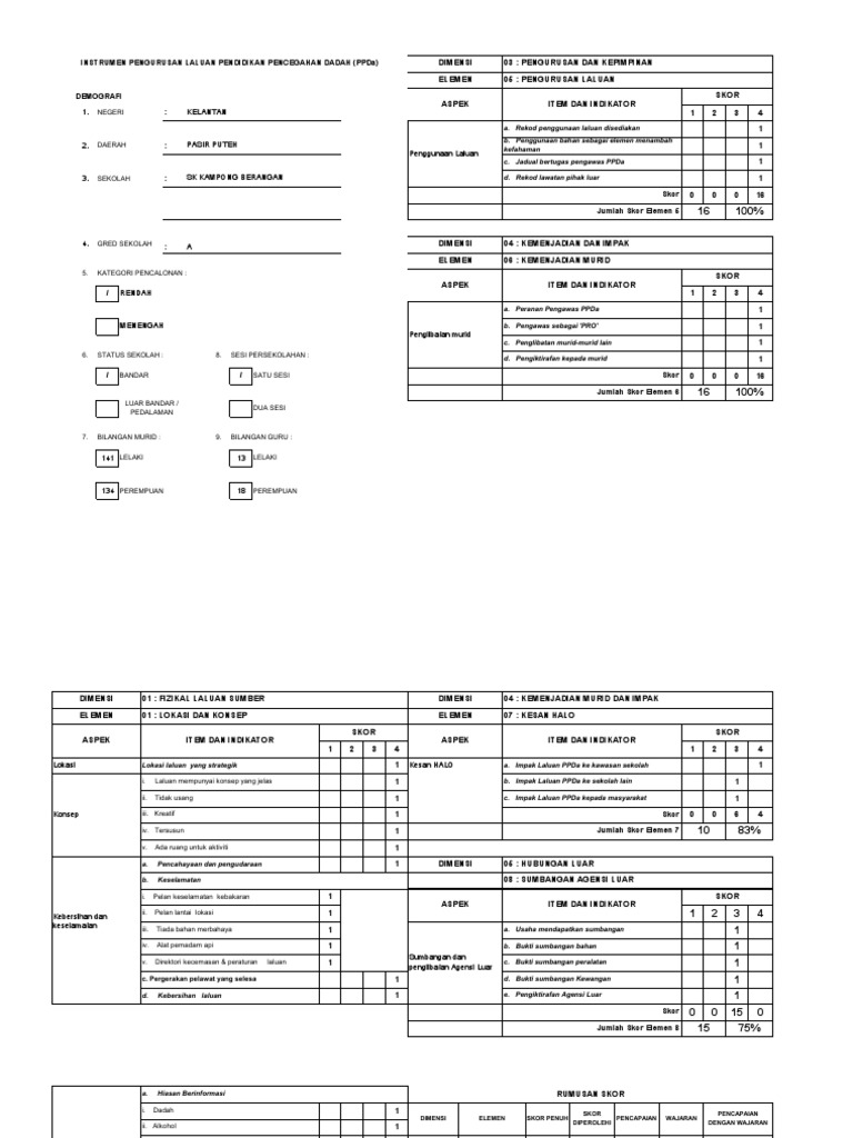 Instrumen Laluan Ppda 2022 (SKKB) | PDF