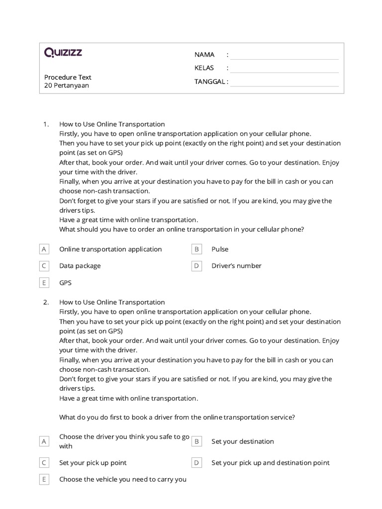 Procedure Text Sesi 1 | PDF