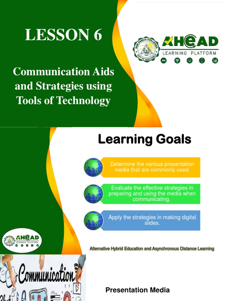 Lesson 6-Communication Aids and Strategies Using Tools of Tech | PDF ...