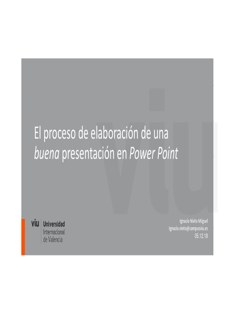 VIU - Presentaci | PDF