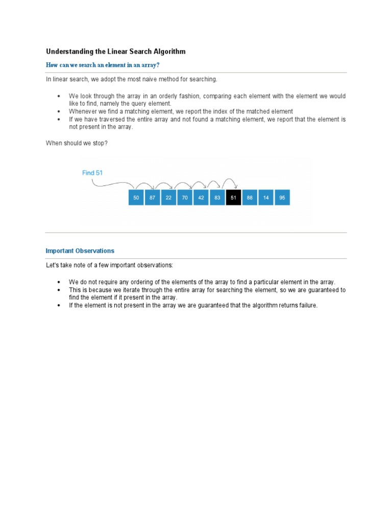 Linear and Binary Search | PDF | Computer Programming | Algorithms And ...