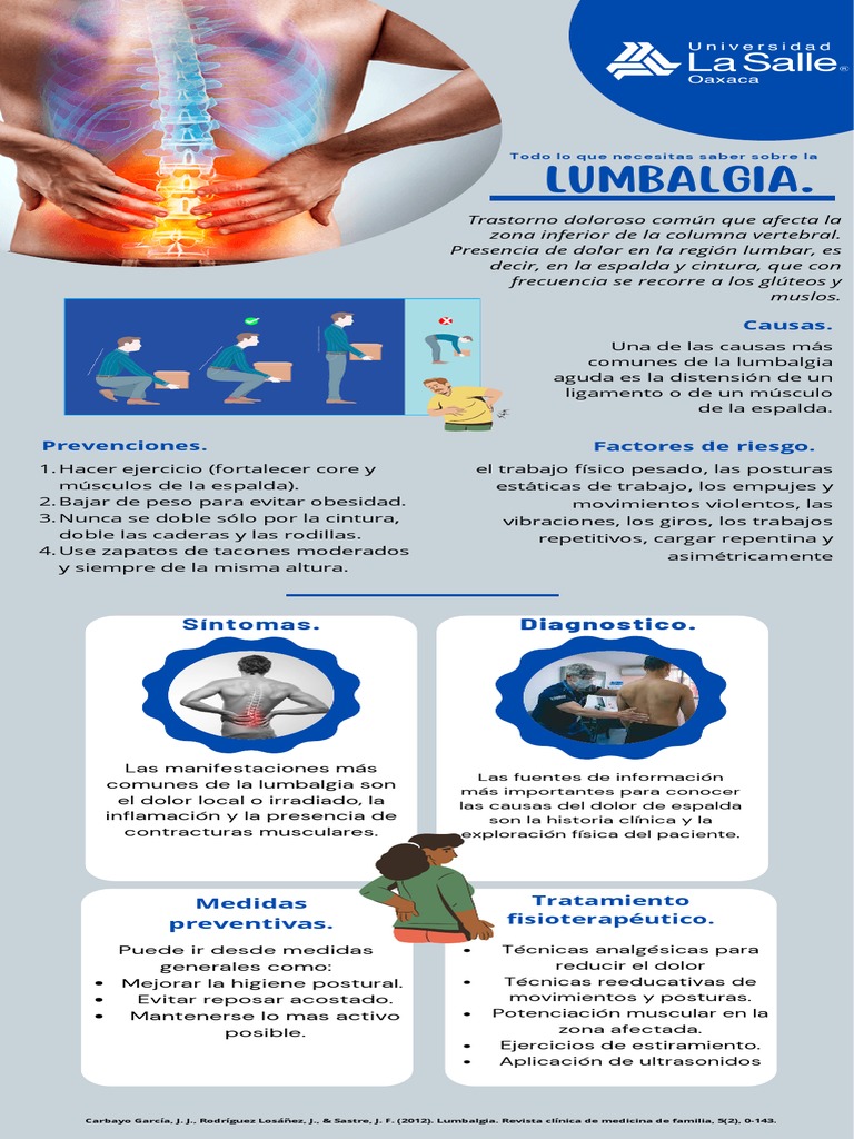 Cartel de Lumbalgia. | PDF | Dolor lumbar | Sistema musculoesquelético