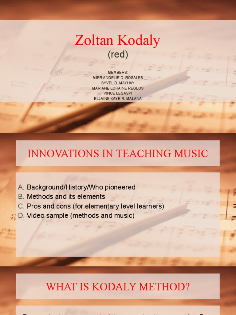 Zoltan Kodaly RED1 | PDF | Performing Arts | Cognition
