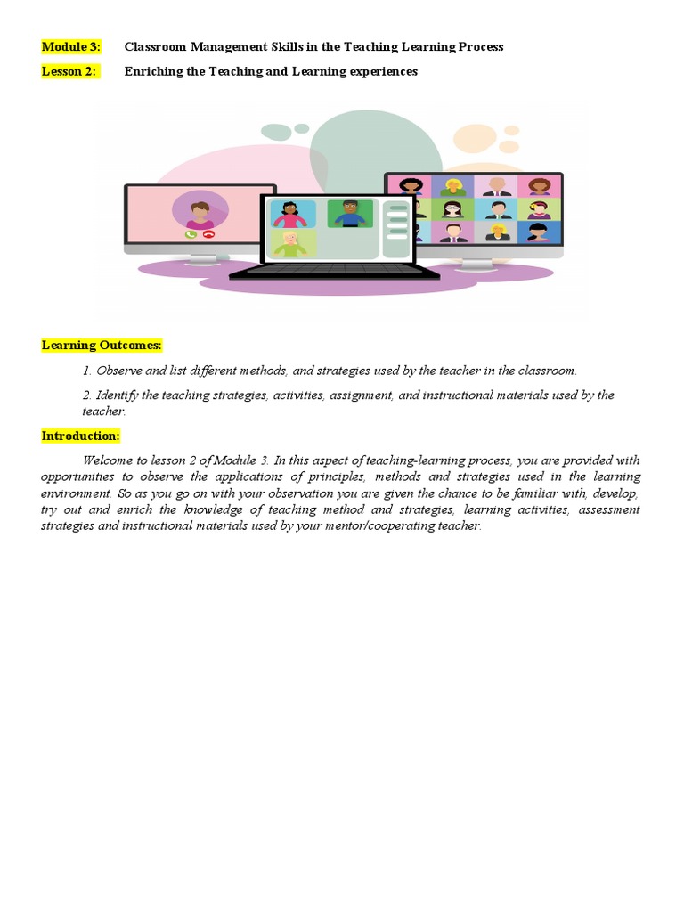 Module 3. Lesson 2 | PDF | Teaching Method | Learning