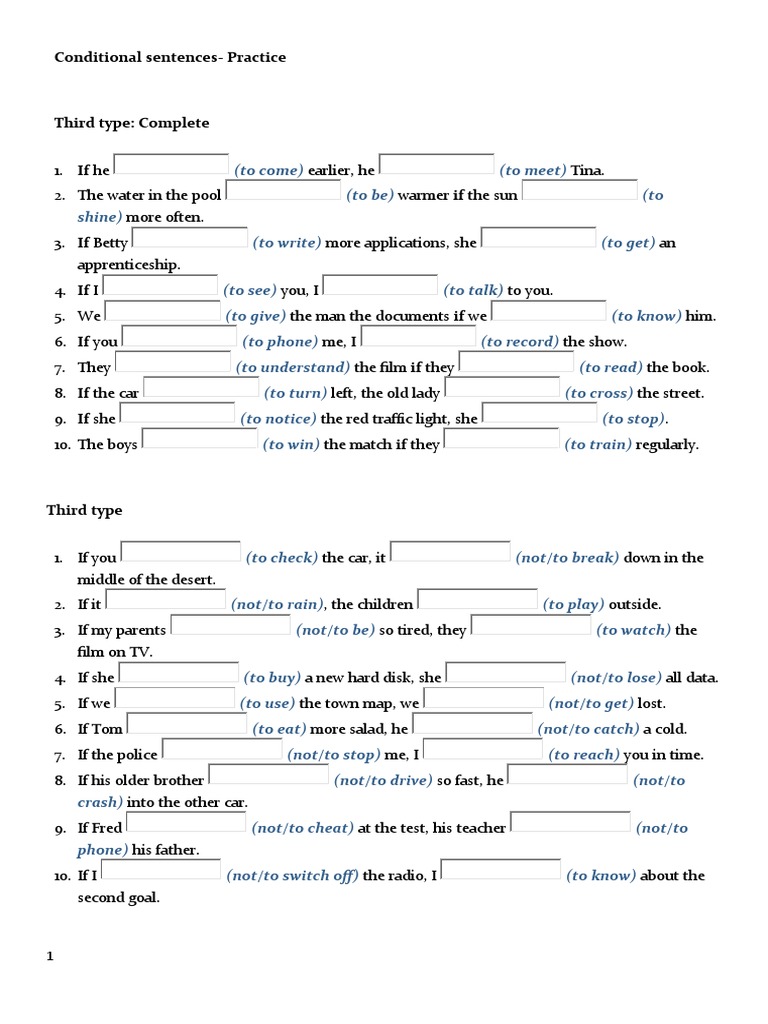 Conditionals - Practice | PDF