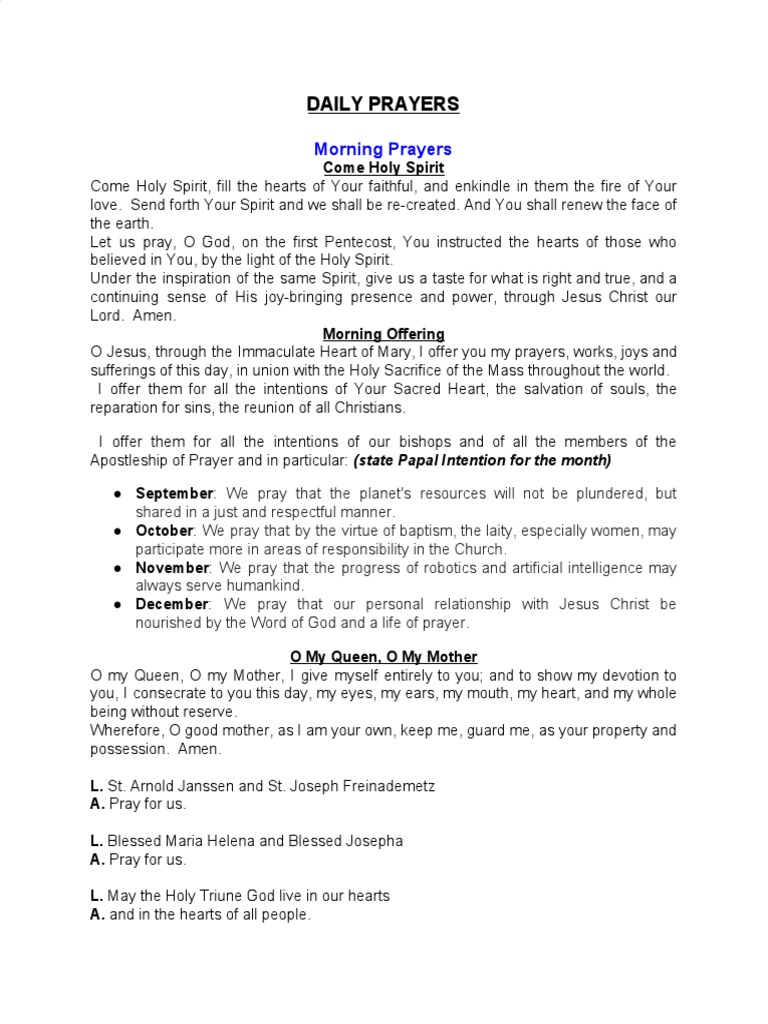 Bayanihan Daily Prayers | PDF | Prayer | Abrahamic Religions